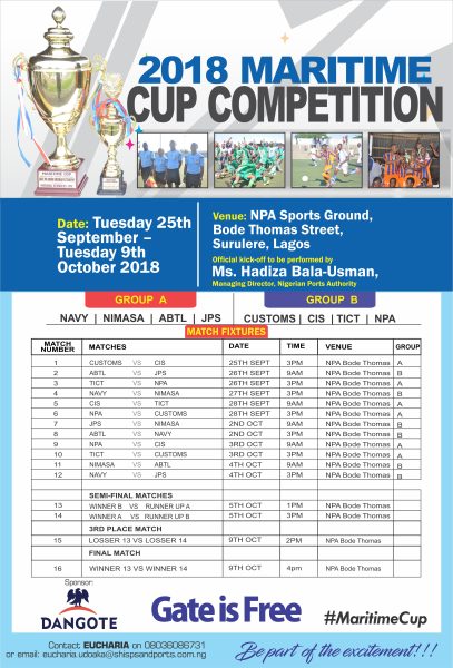 2018 Maritime Cup Competition Fixtures - Maritime Cup