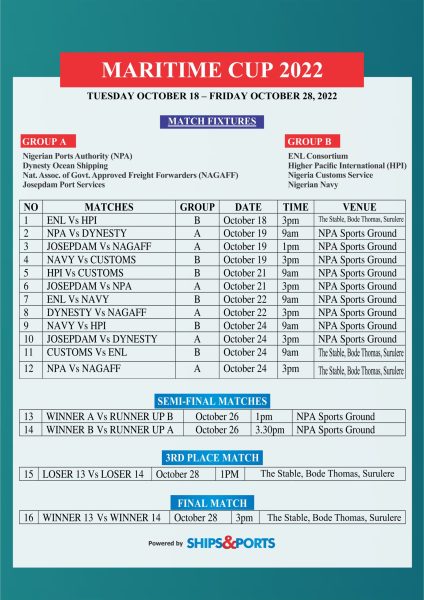 2022 Maritime Cup fixtures - Maritime Cup